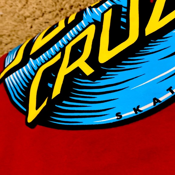 Santa Cruz Skateboards | Shirts | Dark Red Santa Cruz Tee | Poshmark